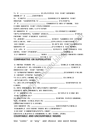 Revision units 0 -7 ( 3º ESO) | DOC | National & Civic Holidays | Holidays