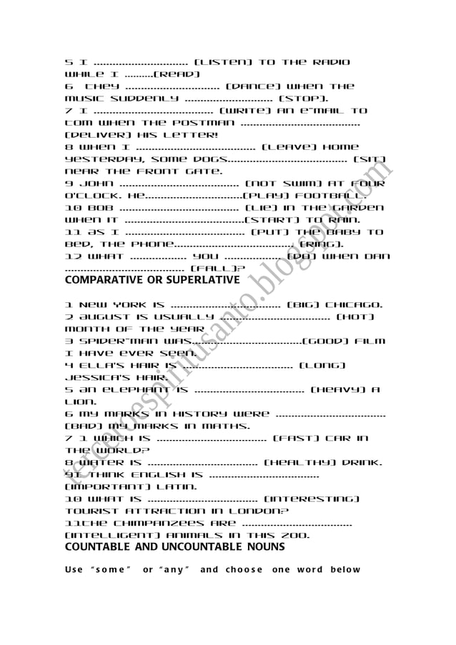 Revision units 0 -7 ( 3º ESO) | DOC | National & Civic Holidays | Holidays