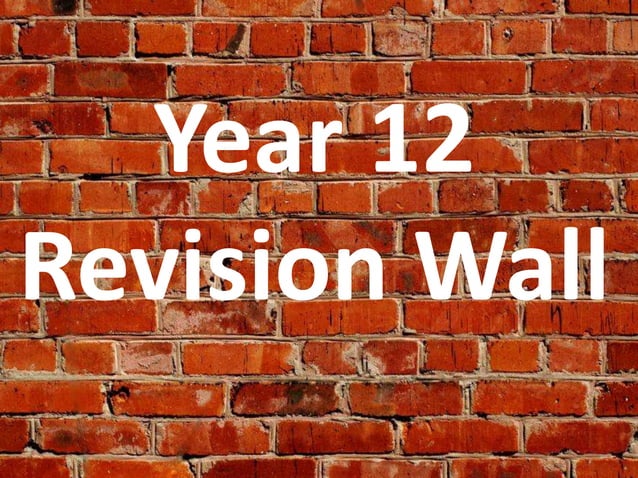 Revision wall | PPT