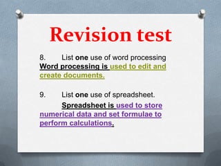 Revision week 2 | PPT