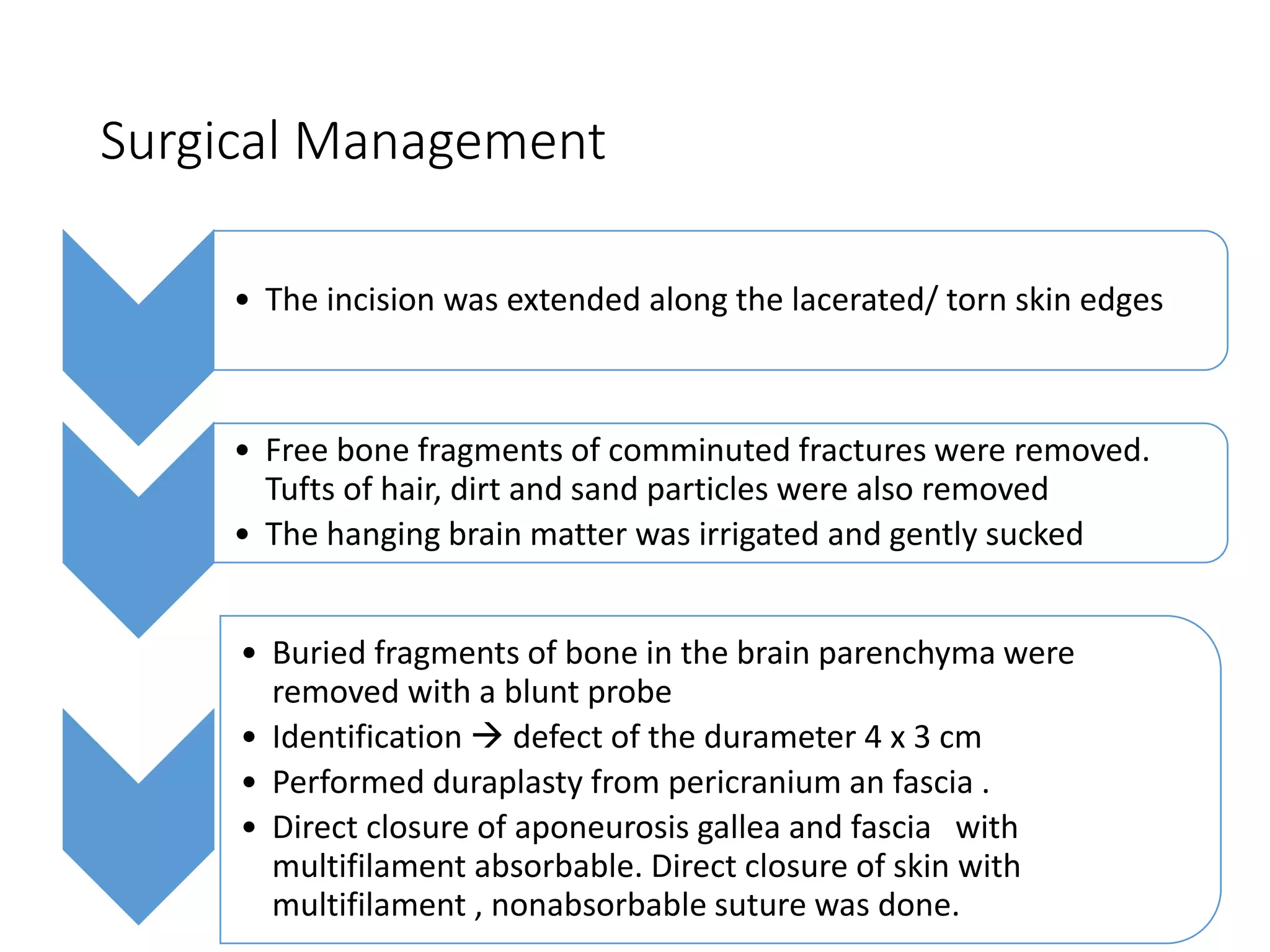 open skull fracture with open brain injury, Prolaps Cerebri | PPTX
