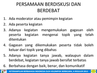 Perbedaan Diskusi dan Berdebat | PPT