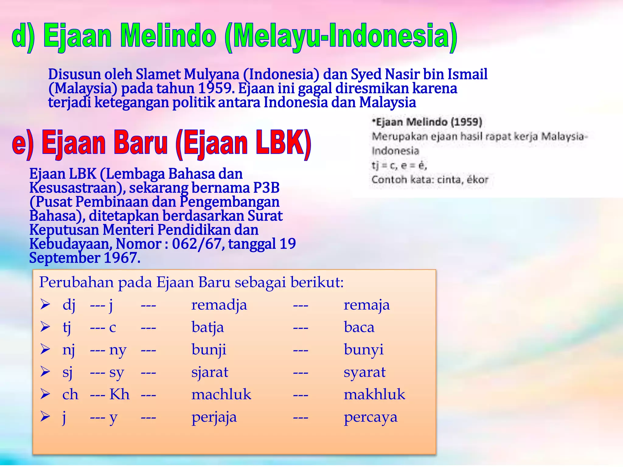 Ejaan, EYD dan PUEBI | PPTX