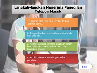 menangani telepon internal dan eksternal diperusahaan | PPTX