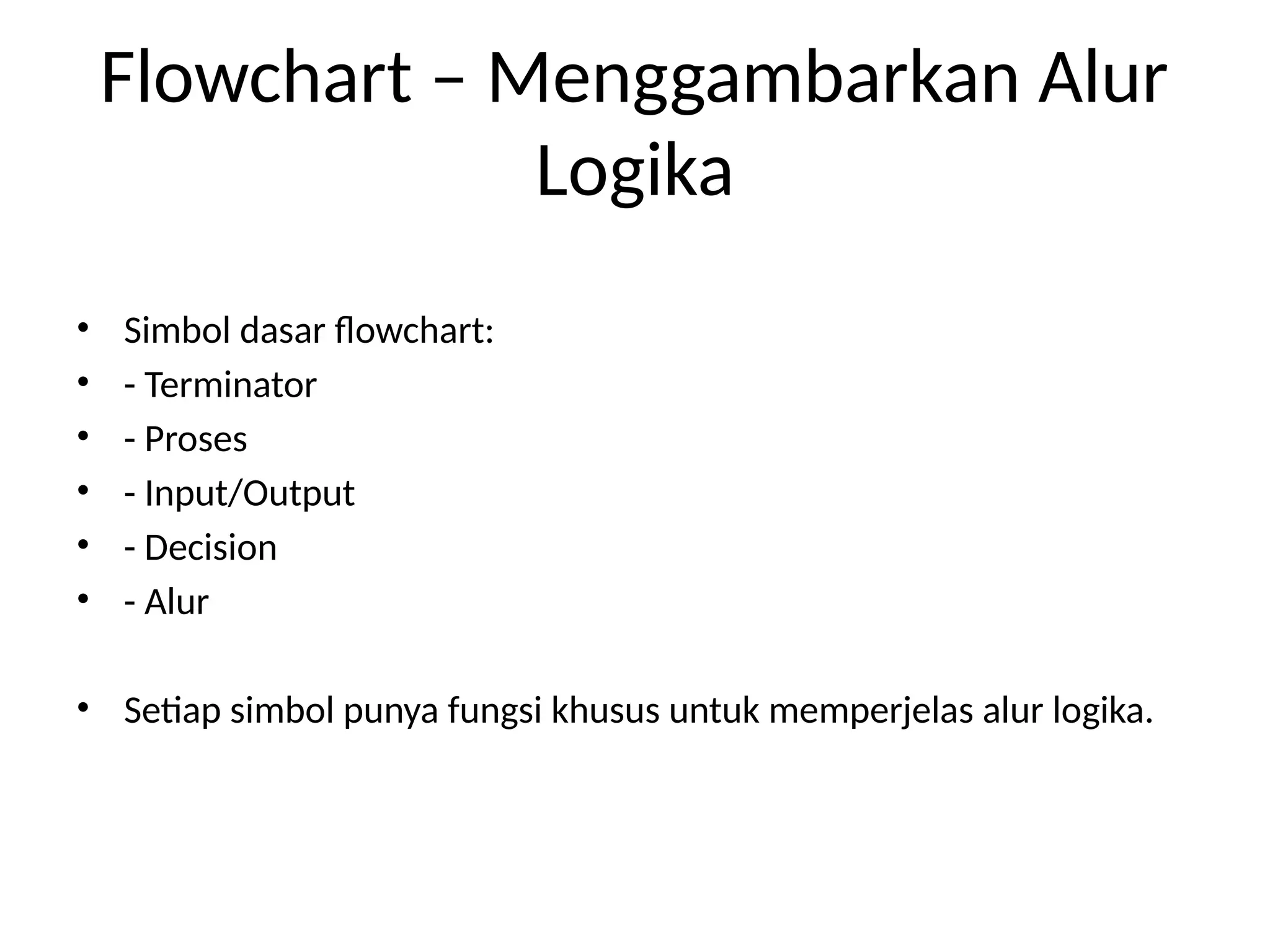 Revisi Pseudocode Flowchart - Pemrograman Web | PPTX