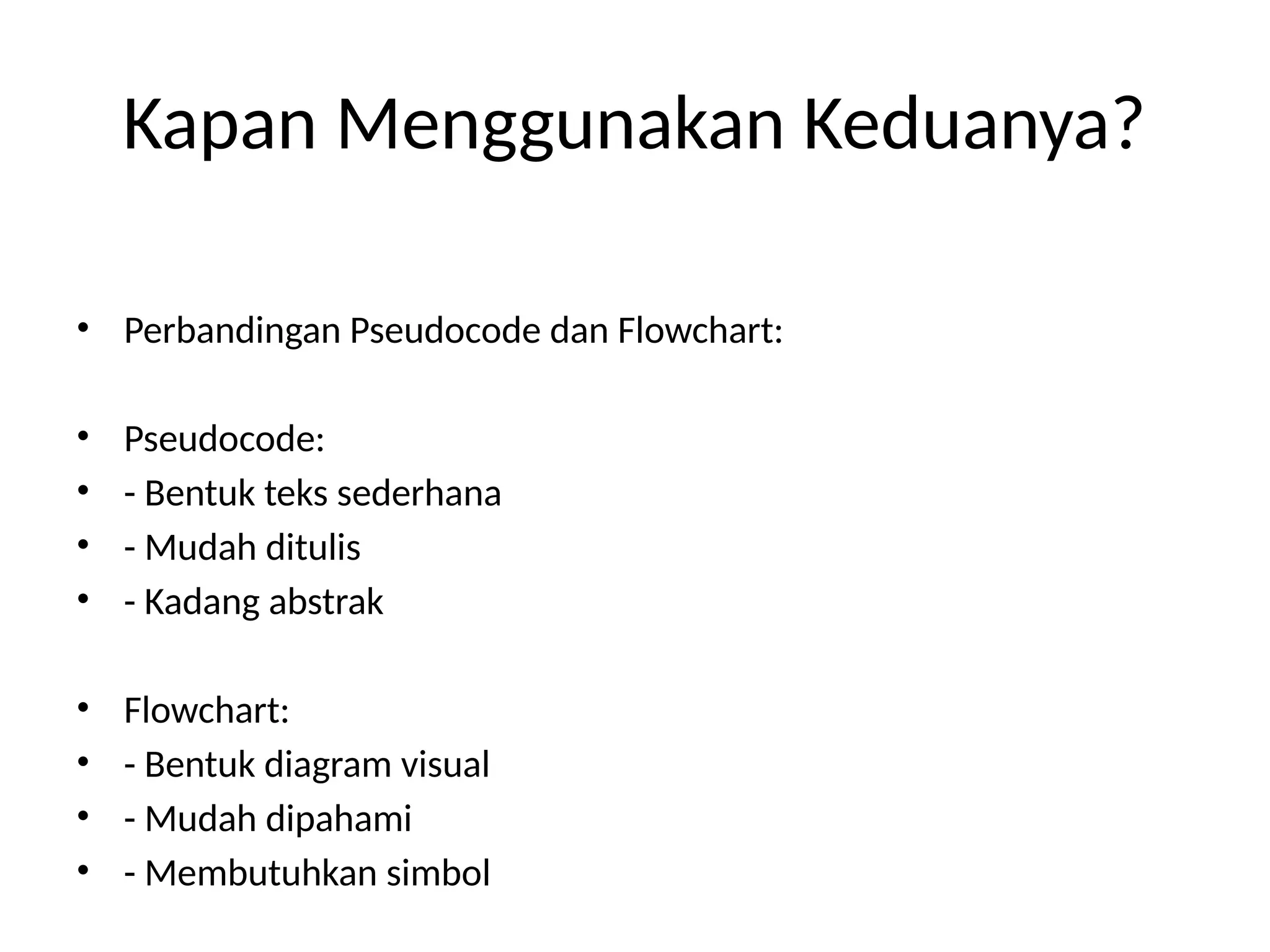 Revisi Pseudocode Flowchart - Pemrograman Web | PPTX