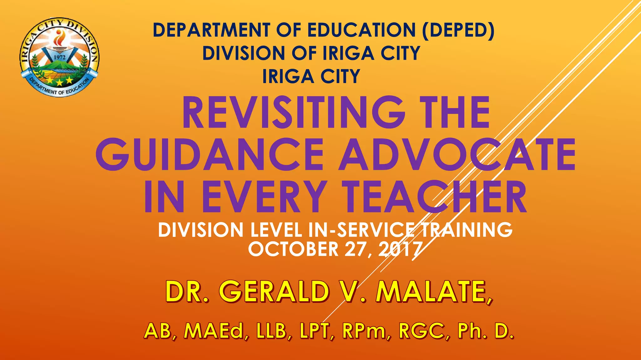 Revisiting the Guidance Advocate in Every Teacher | PDF