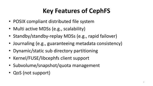 Revisiting CephFS MDS and mClock QoS Scheduler | PPTX