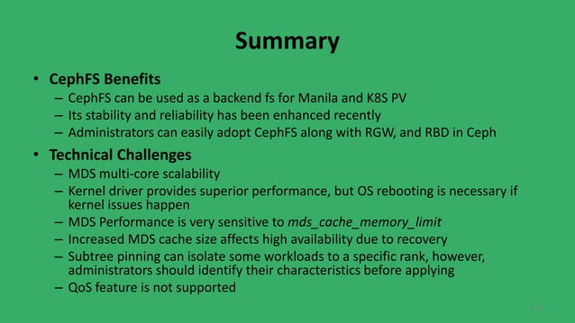 Revisiting CephFS MDS and mClock QoS Scheduler | PPTX