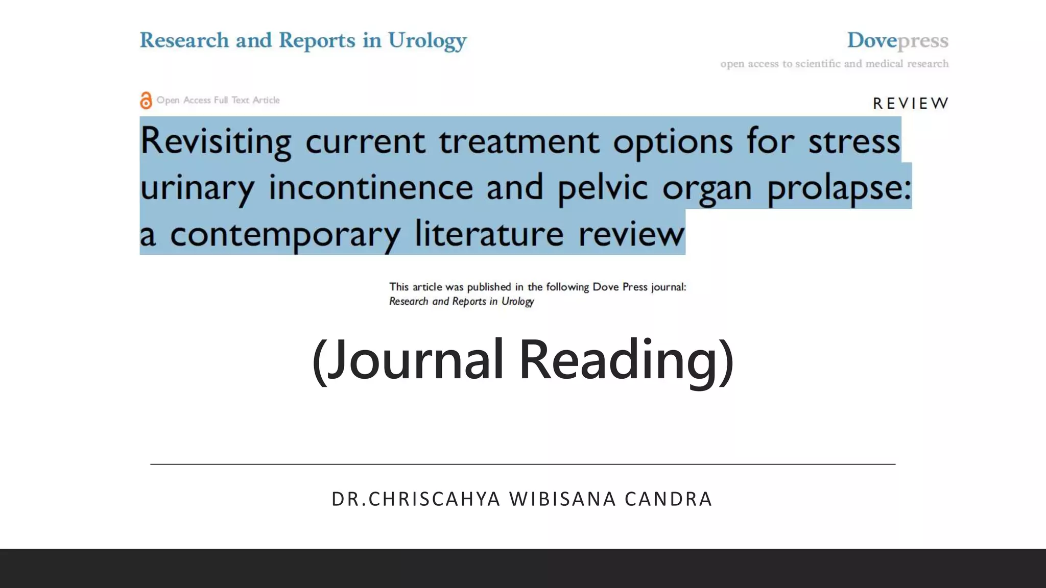 Revisiting current treatment options for stress.pptx