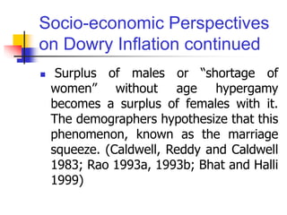 Revisiting dowry inflation in india | PPT
