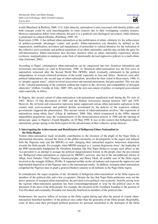 Revisiting ethno nationalism in the niger delta of nigeria | PDF | Politics