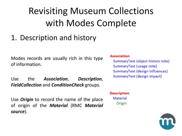 Revisiting Museum Collections with Modes | PPT