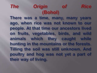 Rice Myth....Revisiting my past | PPT