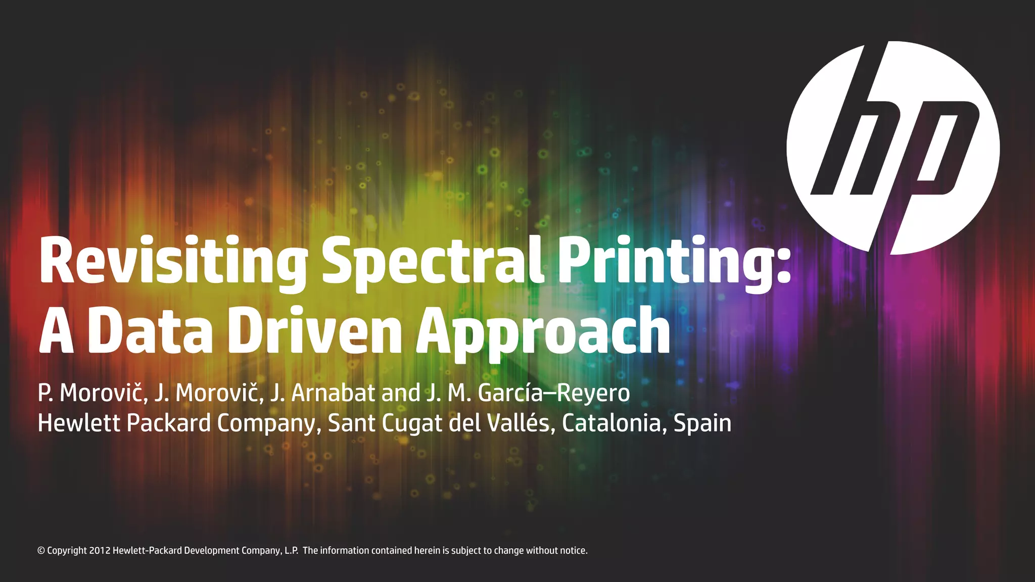 Revisiting spectral printing: A data-driven approach | PDF | Technology ...