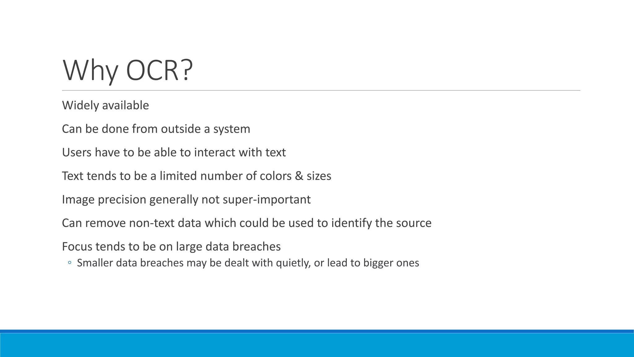 Revisiting the Analog Hole: The Use of OCR to Exfiltrate Data | PPTX