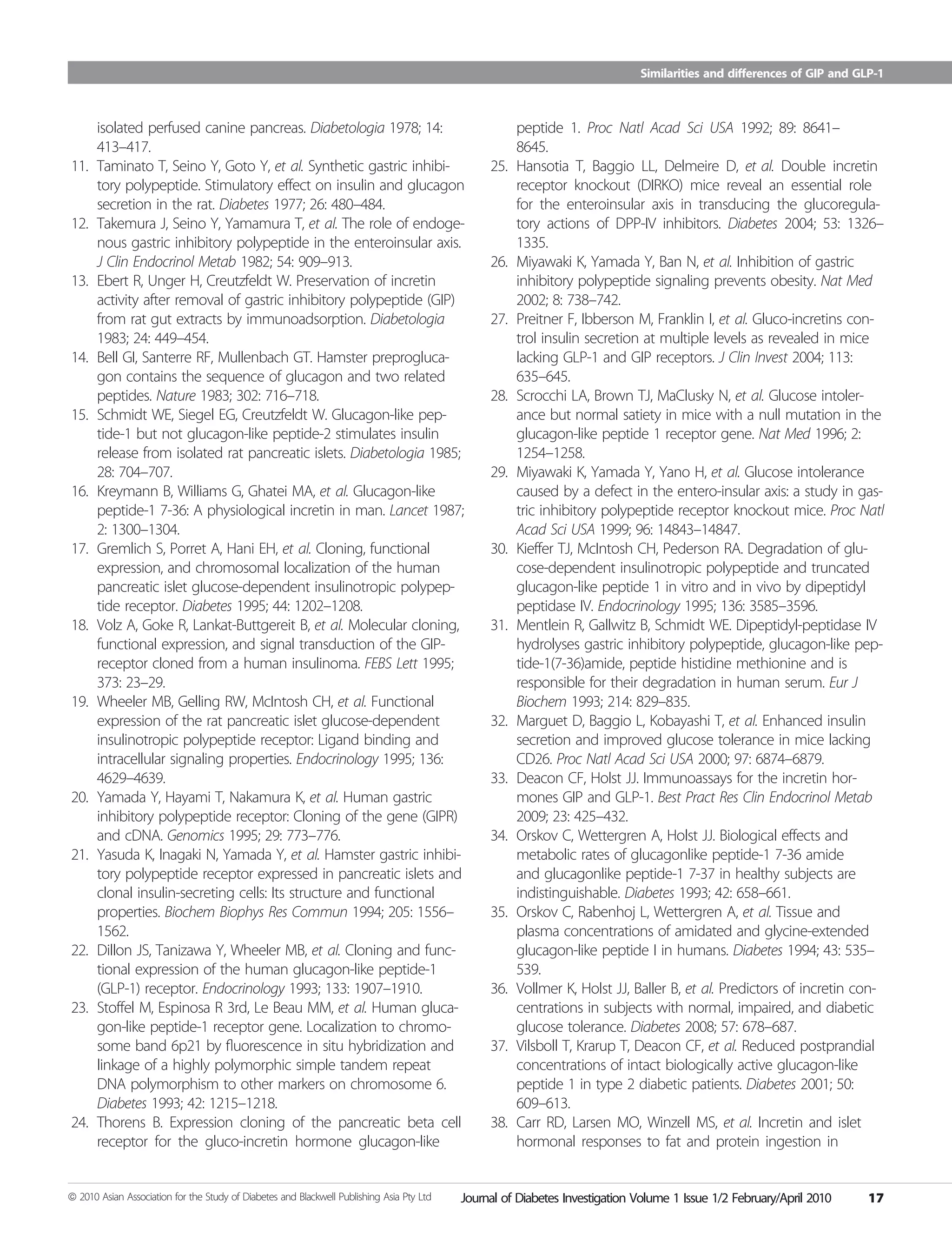 GLP 1 E GIP: DIFERENÇAS E SEMELHANÇAS | PDF