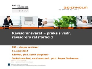 Revisoransvaret - praksis vedr. revisorers retsforhold | PDF