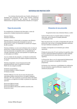 Revista SISTEMAS DE PROYECCION AXOMETRICO, ORTOGONAL, CORTES Y TRAZADO ...