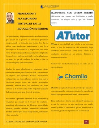USO DE LA TECNOLOGÍA EN LA EDUCACIÓN SUPERIOR | PDF