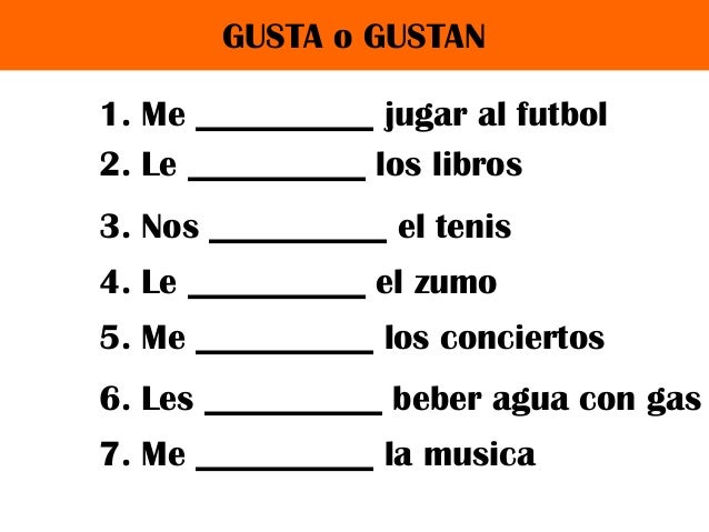 VERBO GUSTAR