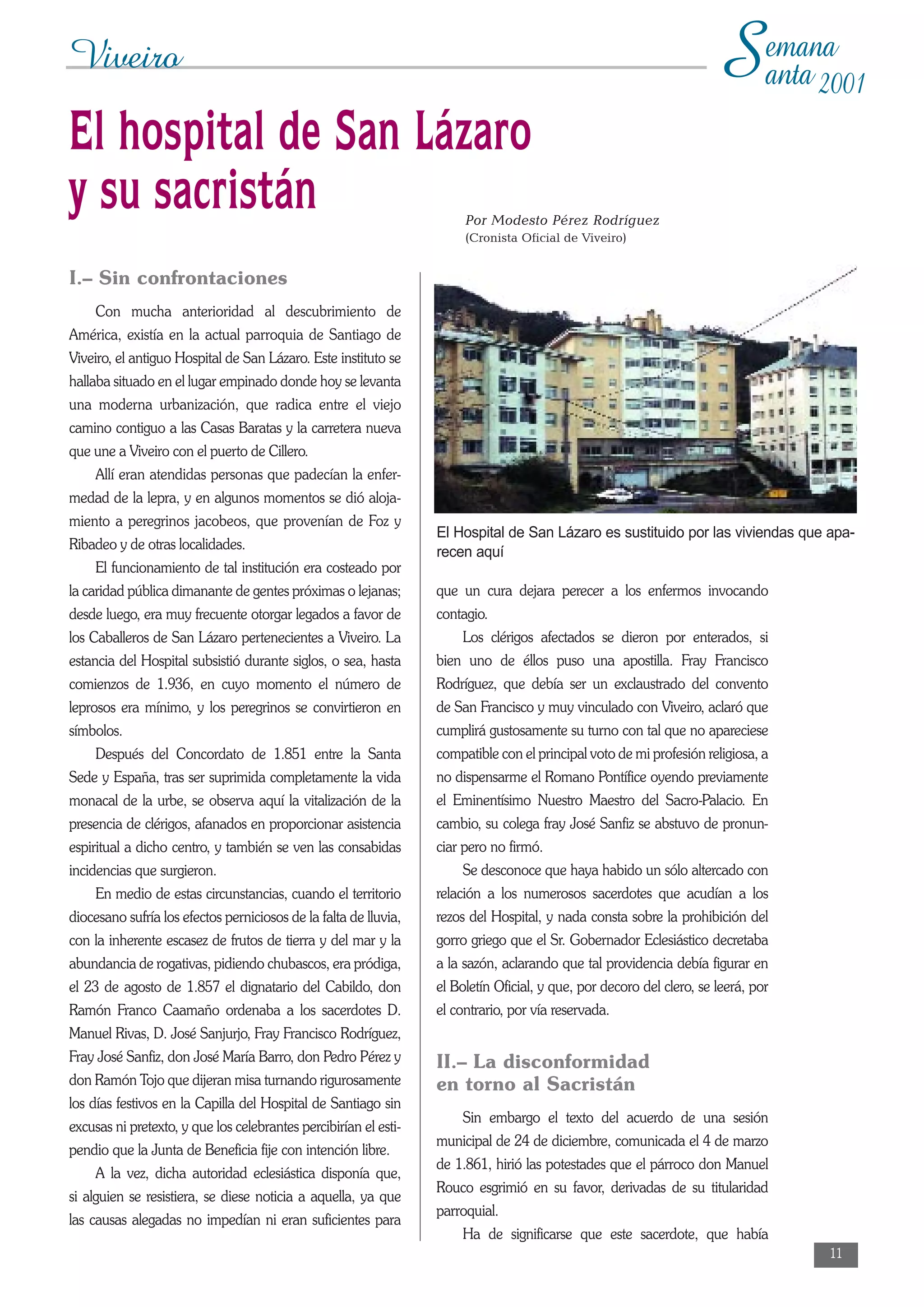 Libro Revista Pregón Semana Santa de Viveiro 2001 | PDF