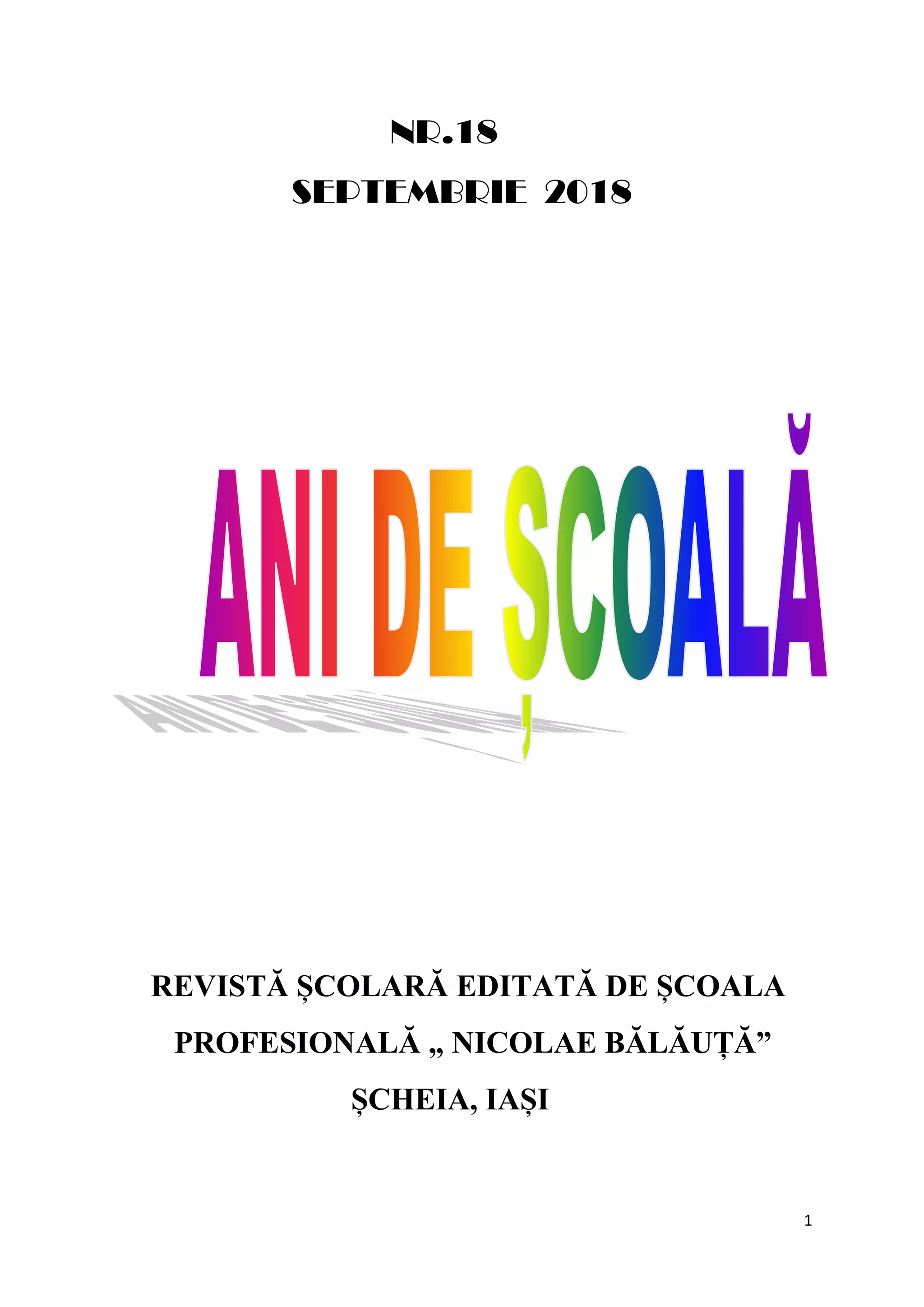 Revista ani de scoala 18 completa | PDF