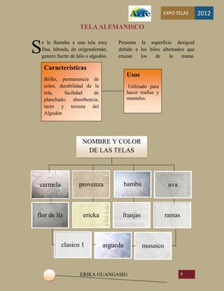 TIPOS DE TELAS CARACTERÍSTICAS Y USOS | PDF