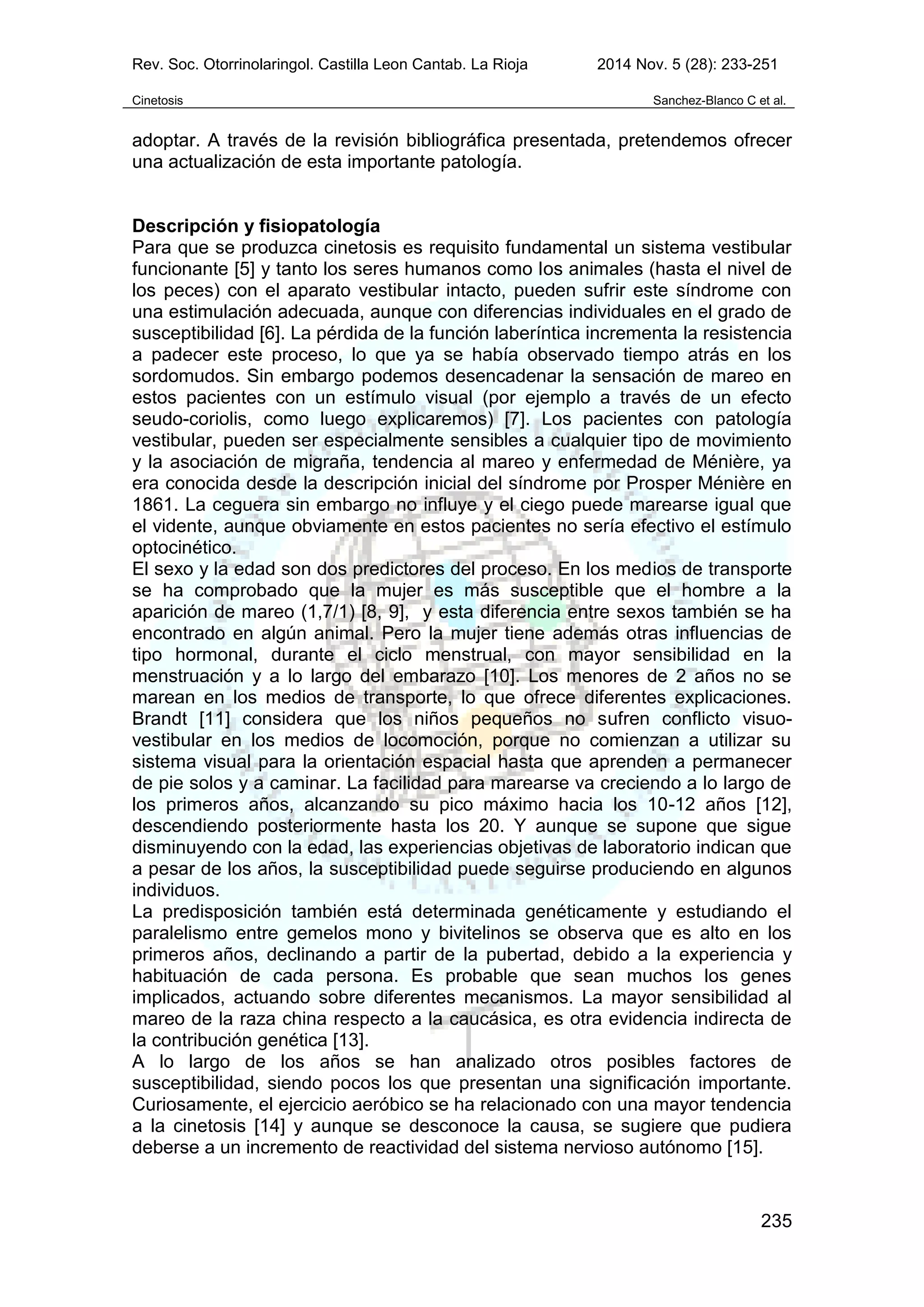 Artículo de revision cinetosis | PDF | Brain and Nervous System ...