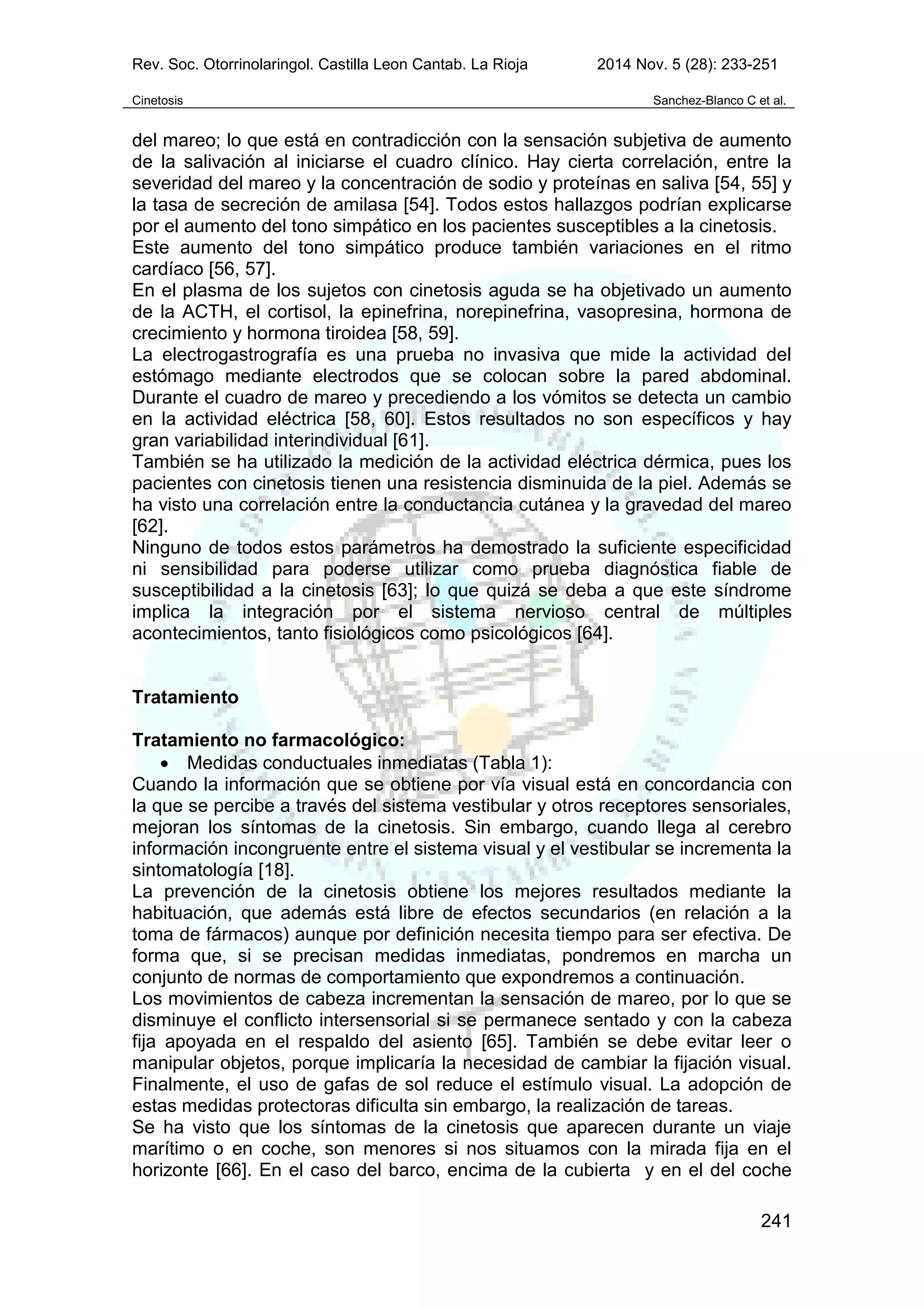 Artículo de revision cinetosis | PDF | Brain and Nervous System ...