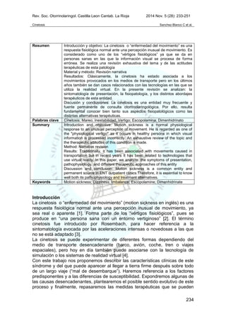Artículo de revision cinetosis | PDF