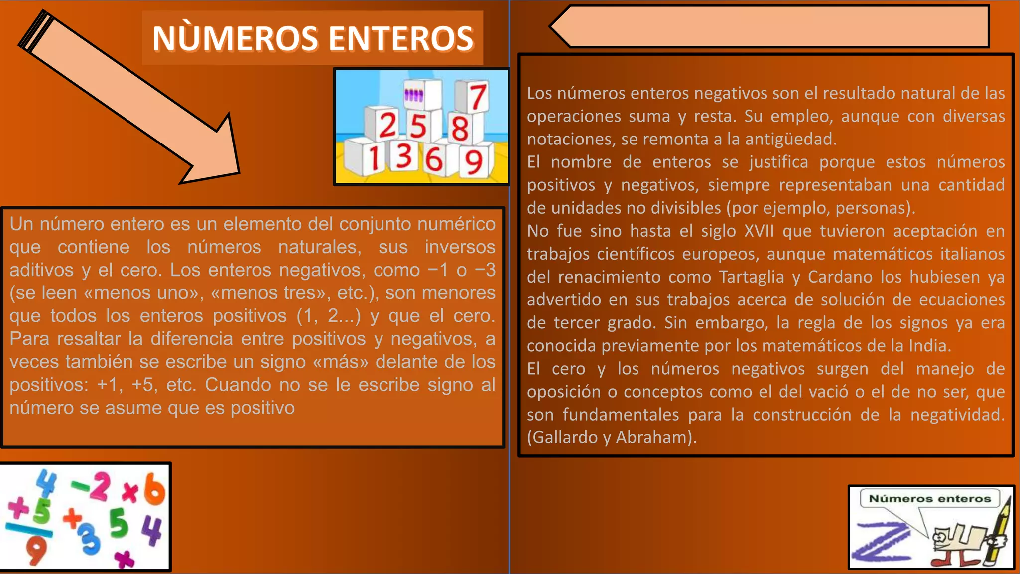 LOS NÚMEROS ENTEROS | PPTX