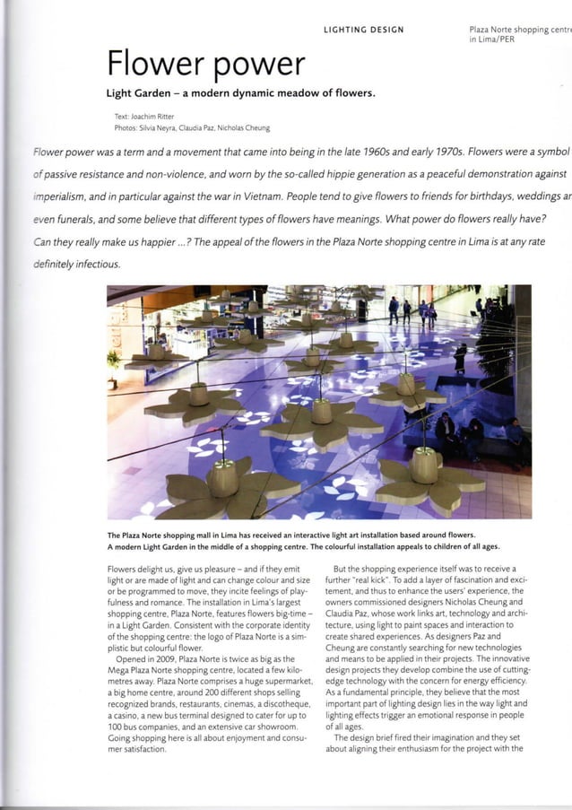 Light Garden in Professional Lighting Design Magazine | PDF