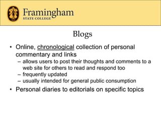 Getting started with blogs and wikis | PPTX