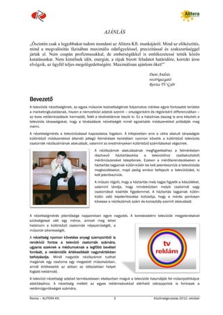REVITA TV - ALITERA közönségkutatás rövid összefoglaló | PDF