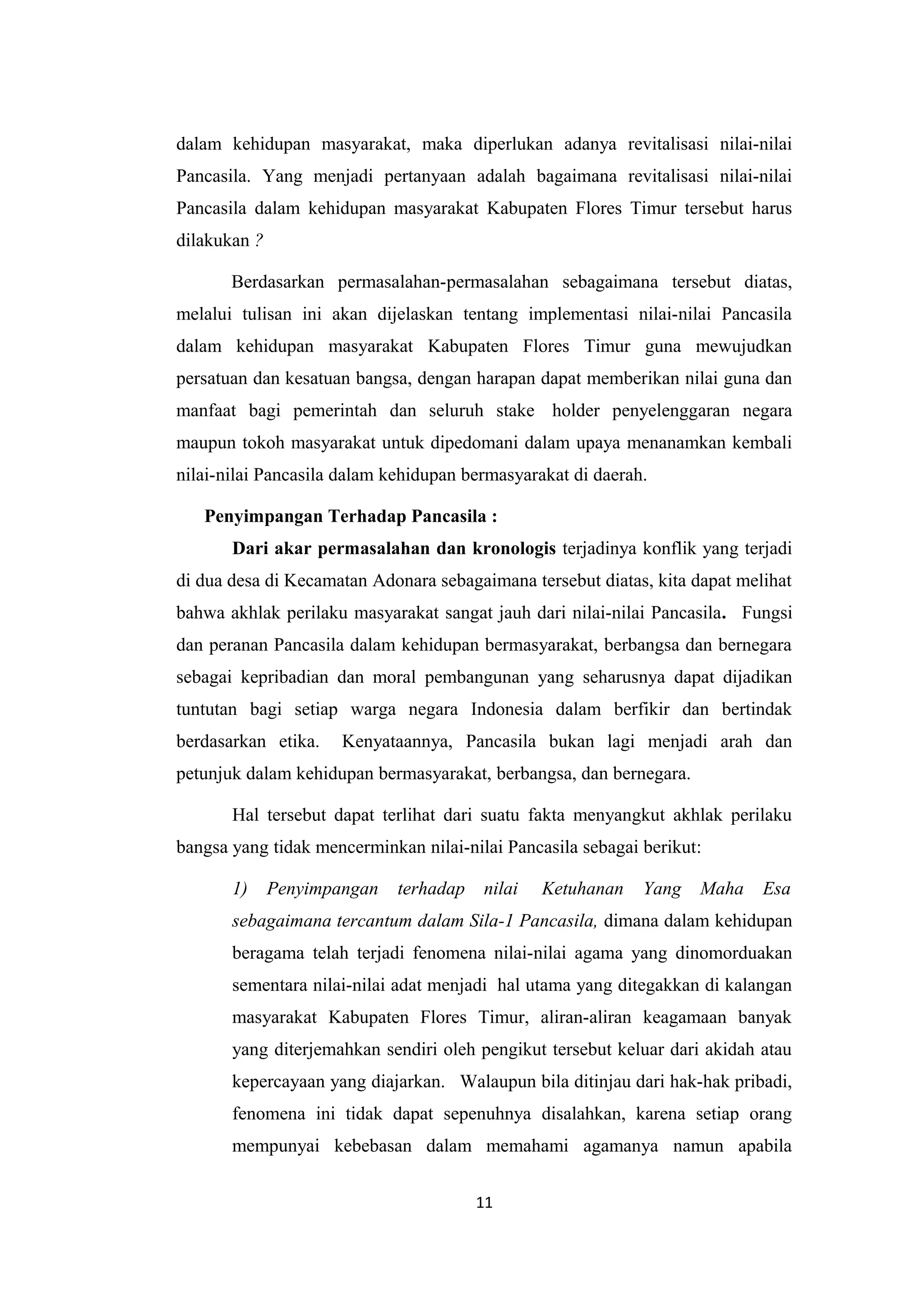Revitalisasi & reaktualisasi nilai nilai pcl | DOC