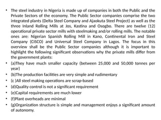 Revitalization of Ajaokuta Steel Plant, Ajaokuta | PPTX