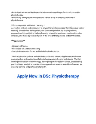 Revitalize - The Comprehensive Guide to Physiotherapy | PDF