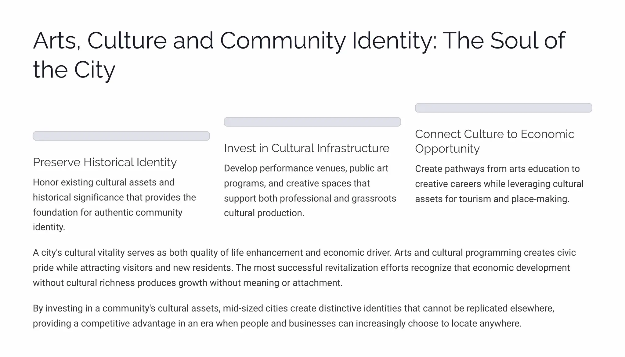 Reinventing Mid Sized Cities Takes a Multipronged Approach | PDF