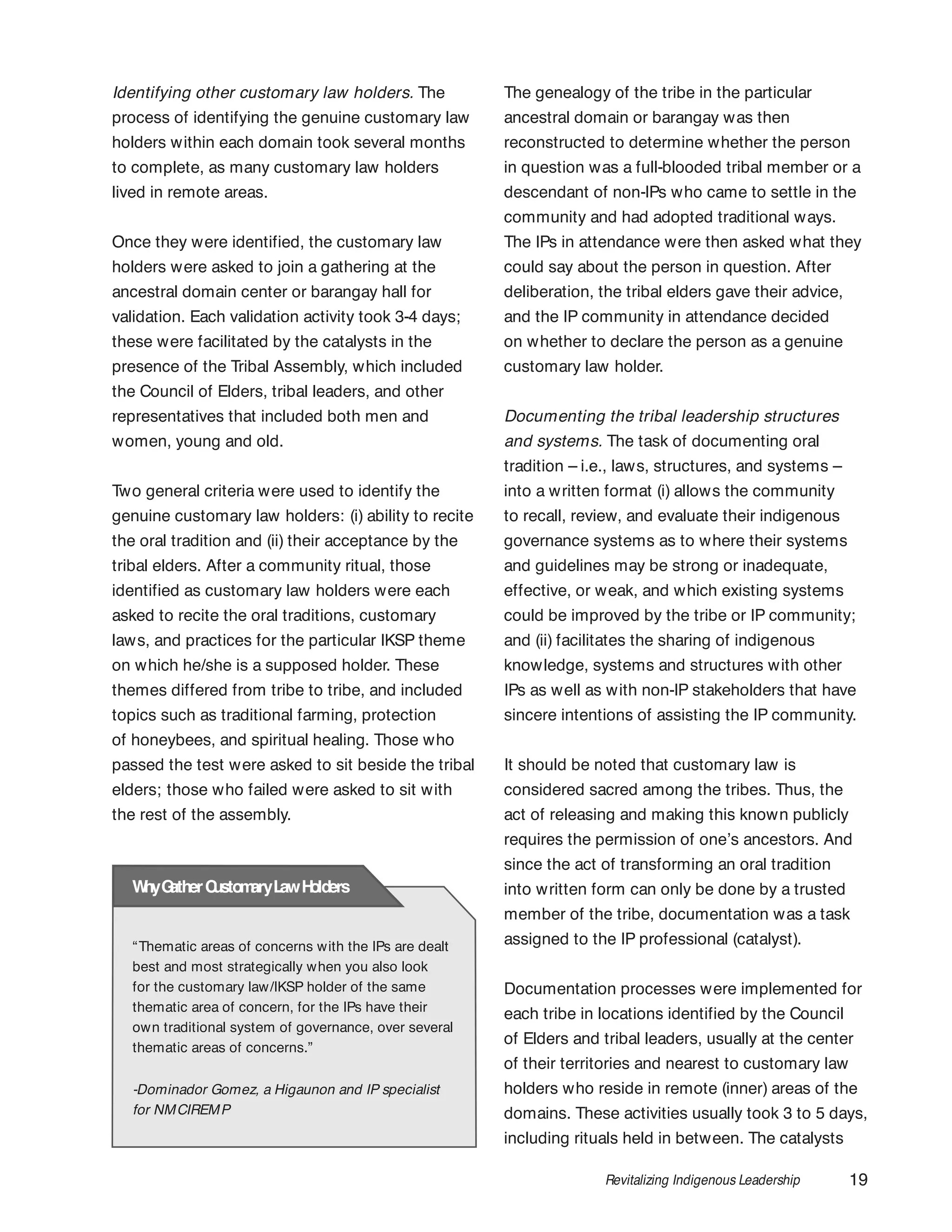 Revitalizing indigenous leadership | PDF