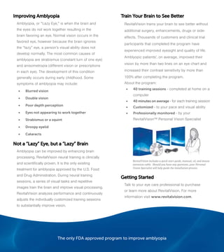 Revital vision amblyopia | PDF | Eye and Vision Conditions | Diseases and Conditions