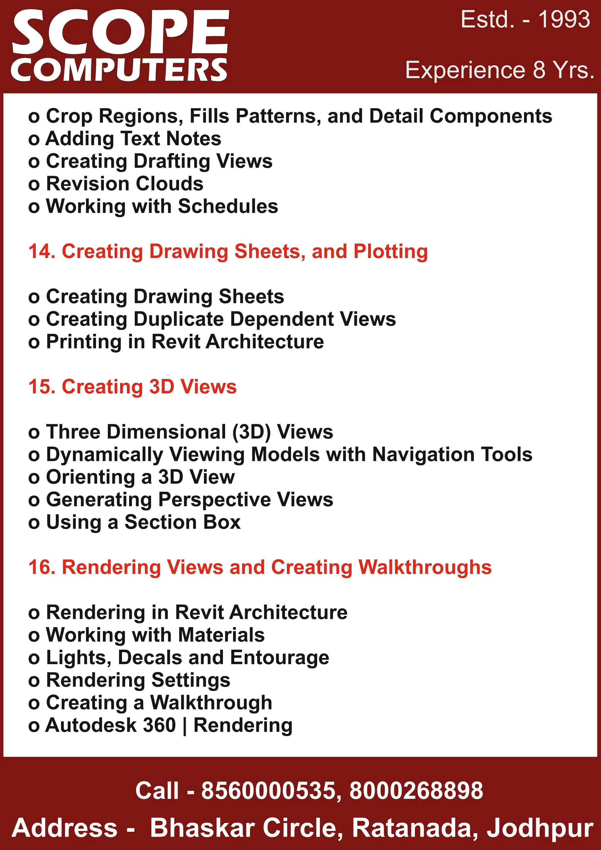 Revit Architect Training Syllabus 1 Pdf