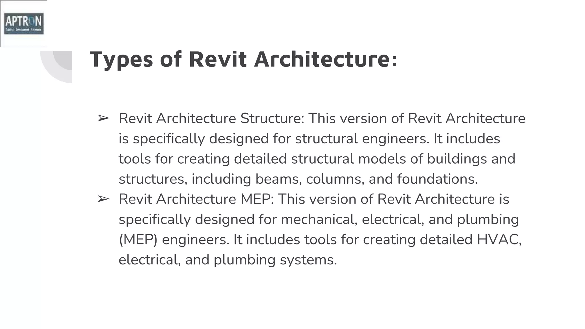 REVIT ARCHITECTURE TRAINING IN DELHI | PPTX | Computer Software and Applications | Computing