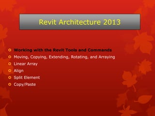 Revit architecture 2013 course | PPTX | Civil Engineering Industry ...