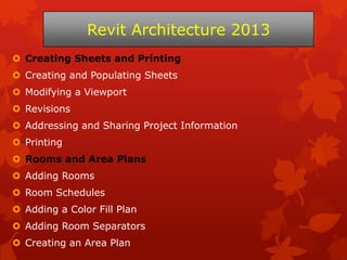 Revit architecture 2013 course | PPTX | Civil Engineering Industry ...