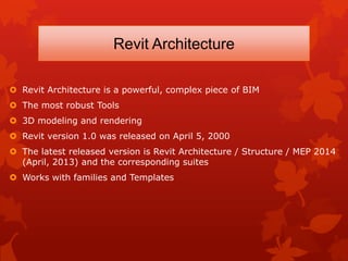 Revit architecture 2013 course | PPTX | Civil Engineering Industry ...