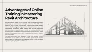 Mastering Revit Architecture: Your Complete Guide to Revit Architecture Roadmap | PPTX