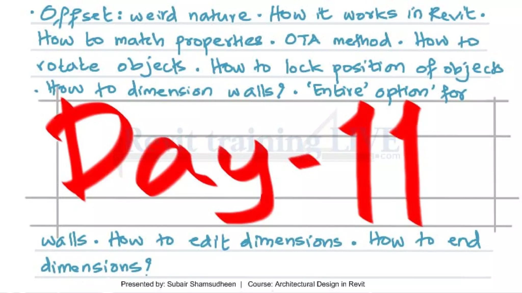 Revit Architecture Training Topics and Notes of Days-11-20 in Revit ...