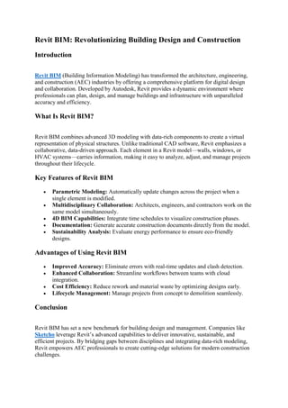 Revit BIM Revolutionizing Building Design and Construction.pdf