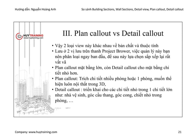 So Sánh building sections, wall sections, detail view, plan callout ...